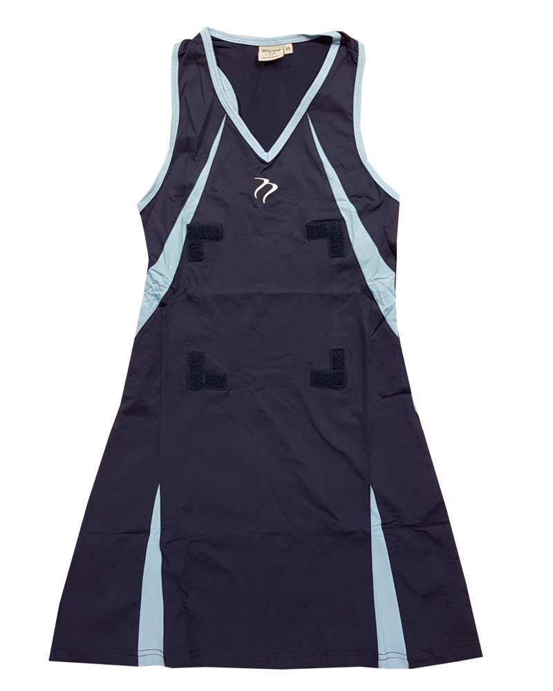 JOB LOT 64 DRESS Tempest Sports Stretch Navy Light Blue Netball Dress ...