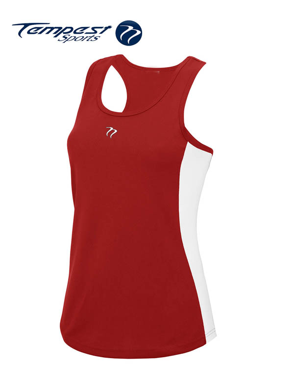 Tempest Women's Red White Training Vest - tempestshop.com