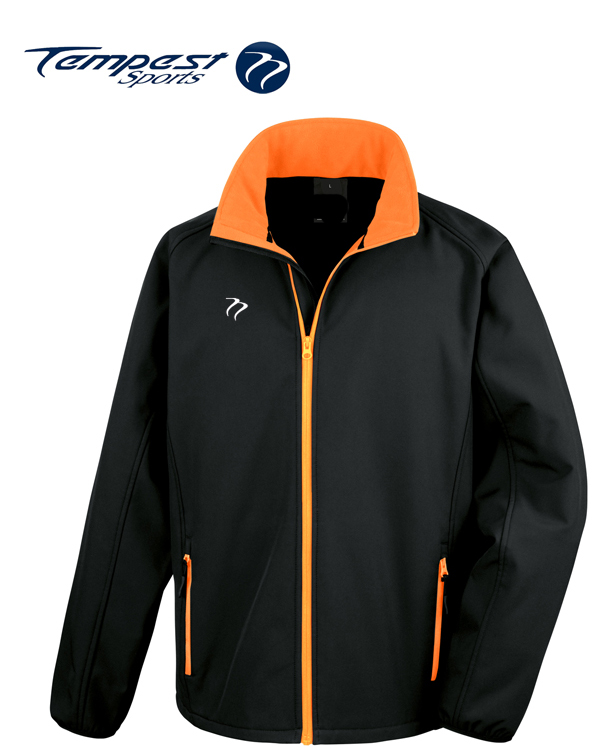 Tempest Black Orange Soft Shell Jacket - tempestshop.com